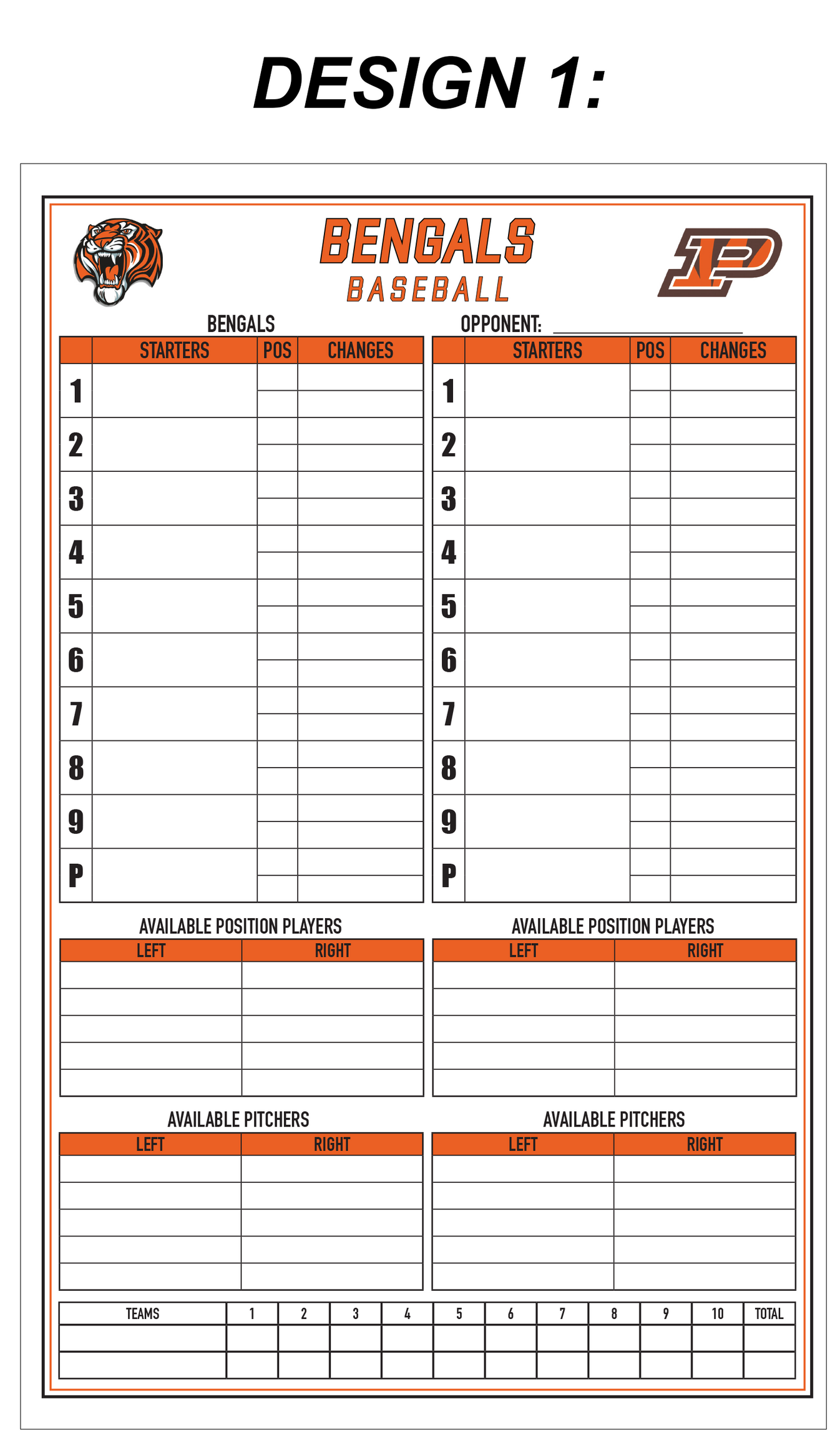 Custom Dugout Charts – Next Level Prints