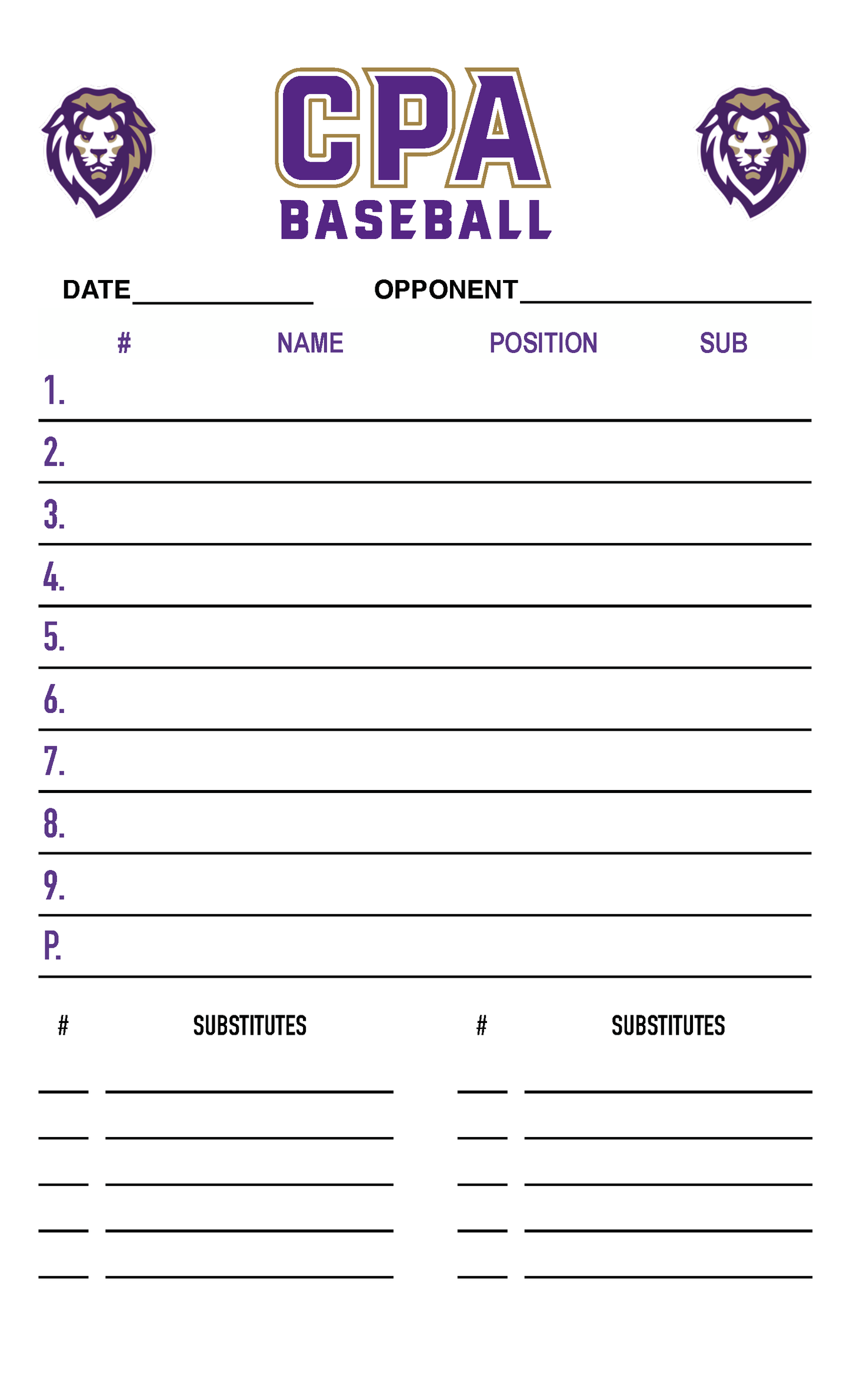Custom Lineup Cards – Next Level Prints
